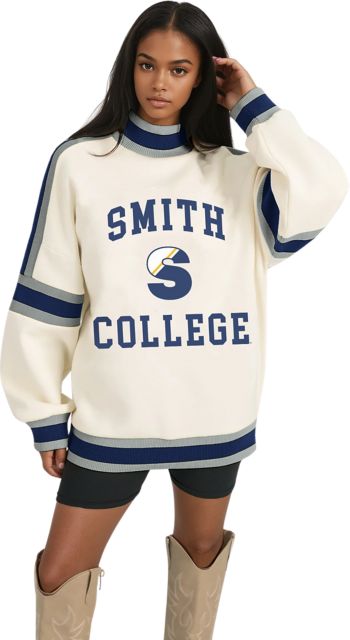 Smith College Women's Oversized Turtleneck Pullover with Bold Stretch ...